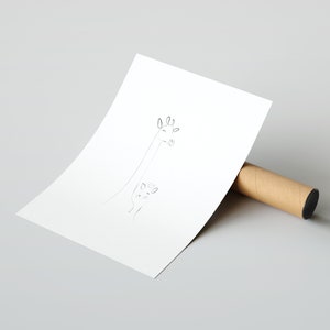 Giraffe Line Drawing, Line Drawing, Single Line Drawing, Line Drawing ...