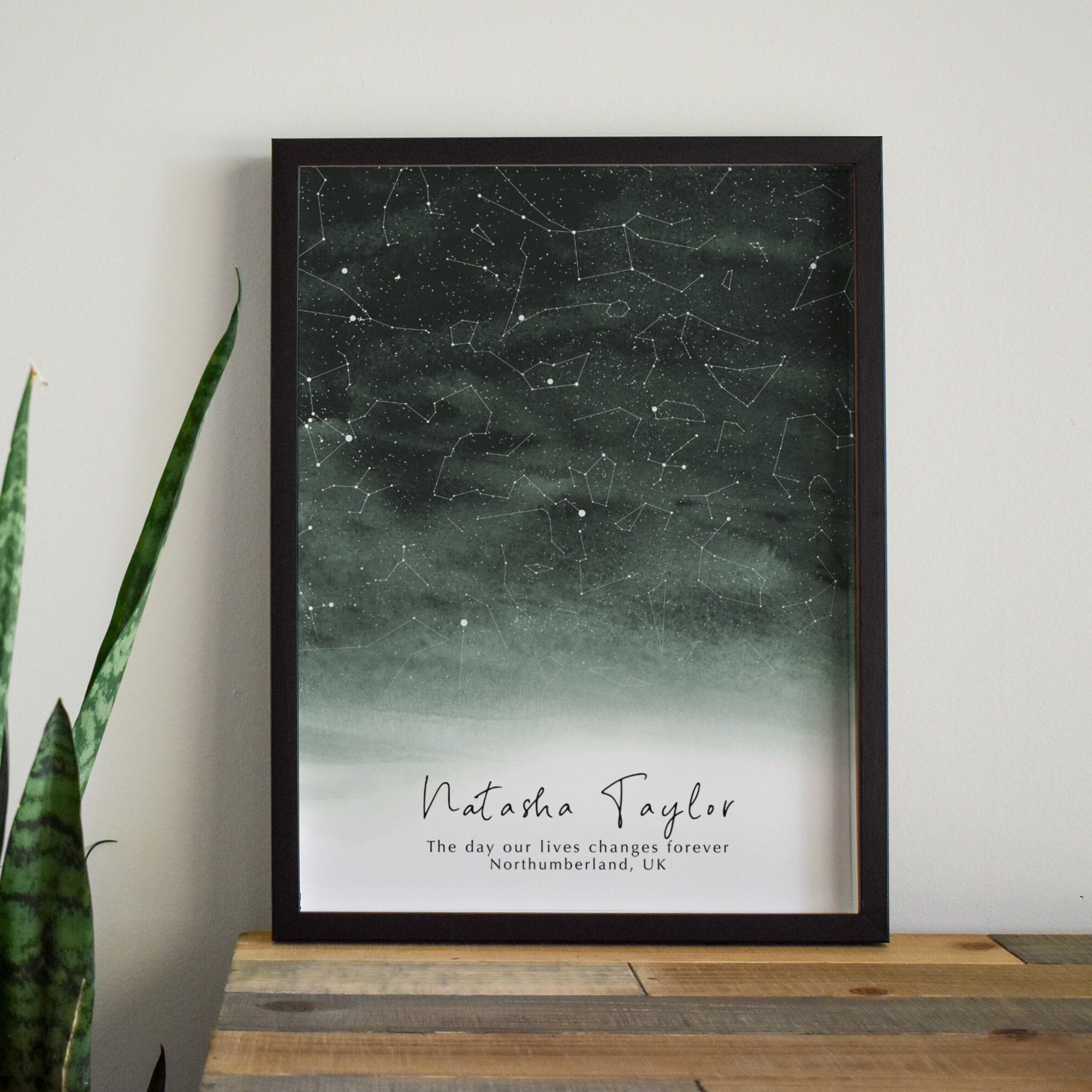 Star Map Personalised, Custom Galaxy Star Map, Anniversary Gift ...
