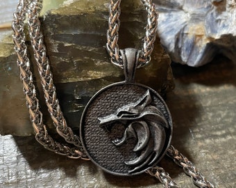 The Witcher Wolf Pendant - Etsy