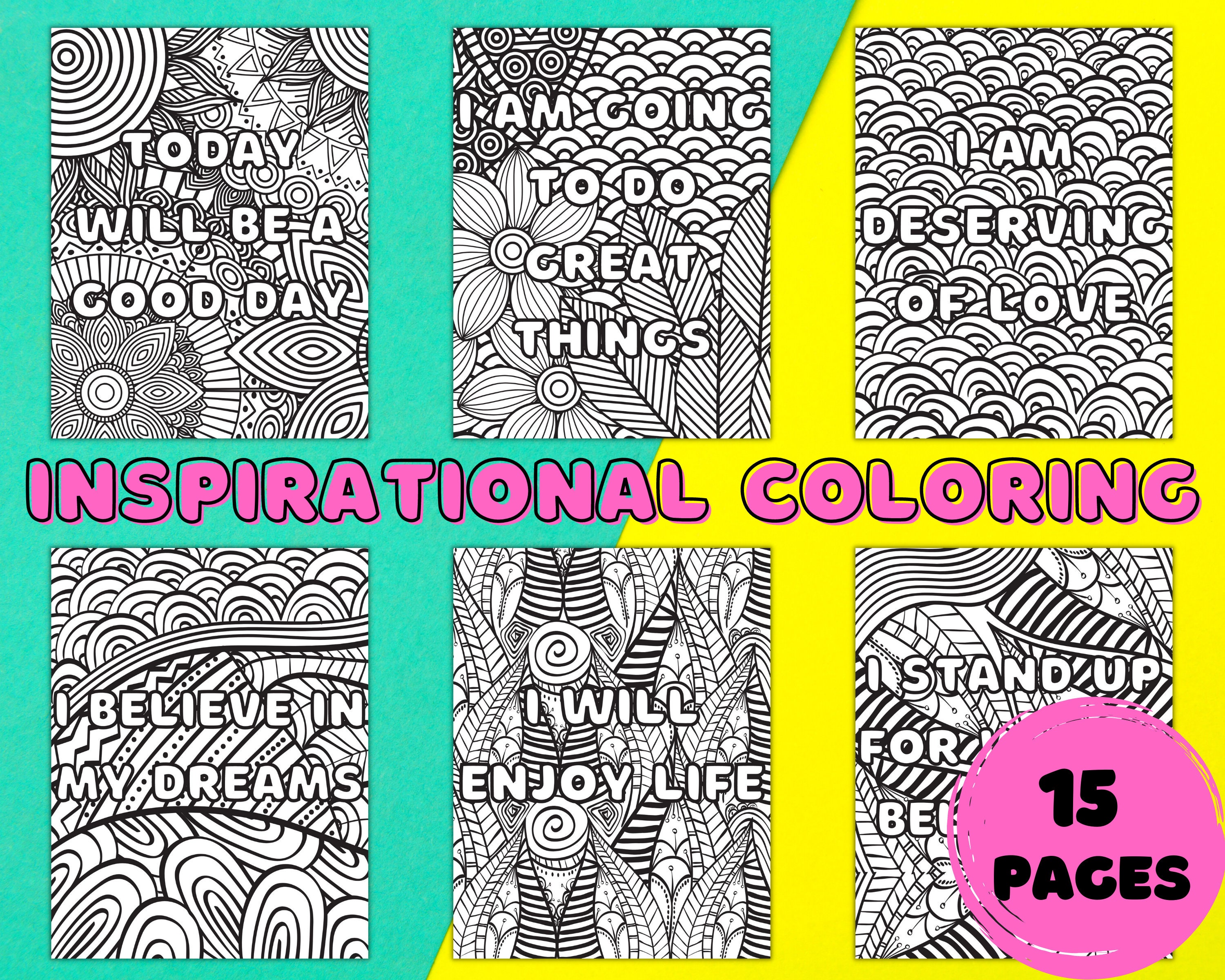 Adult Coloring Pages, Inspirational Coloring Pages, Stress Relief ...