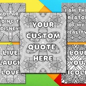 Custom Quote Coloring Page, Personalized Coloring Sheet, Personalized ...