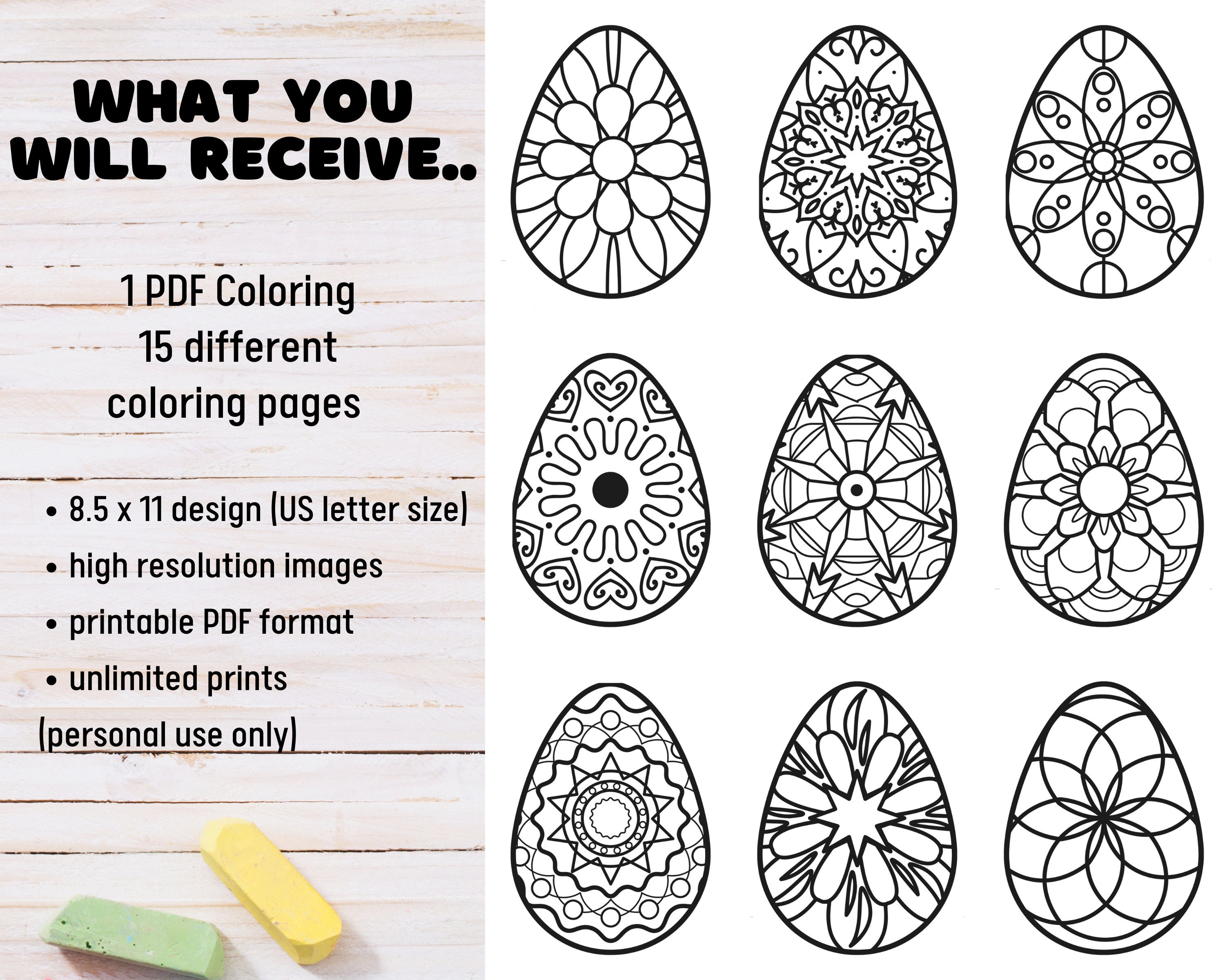 Easter Coloring Pages, Printable Easter Eggs, Spring Coloring Pages ...