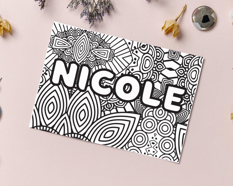 Custom Name Coloring Page, Personalized Coloring Sheet, Personalized ...