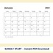 2022 Printable Calendar, Monthly Planner, Minimalist Calendar, Instant ...