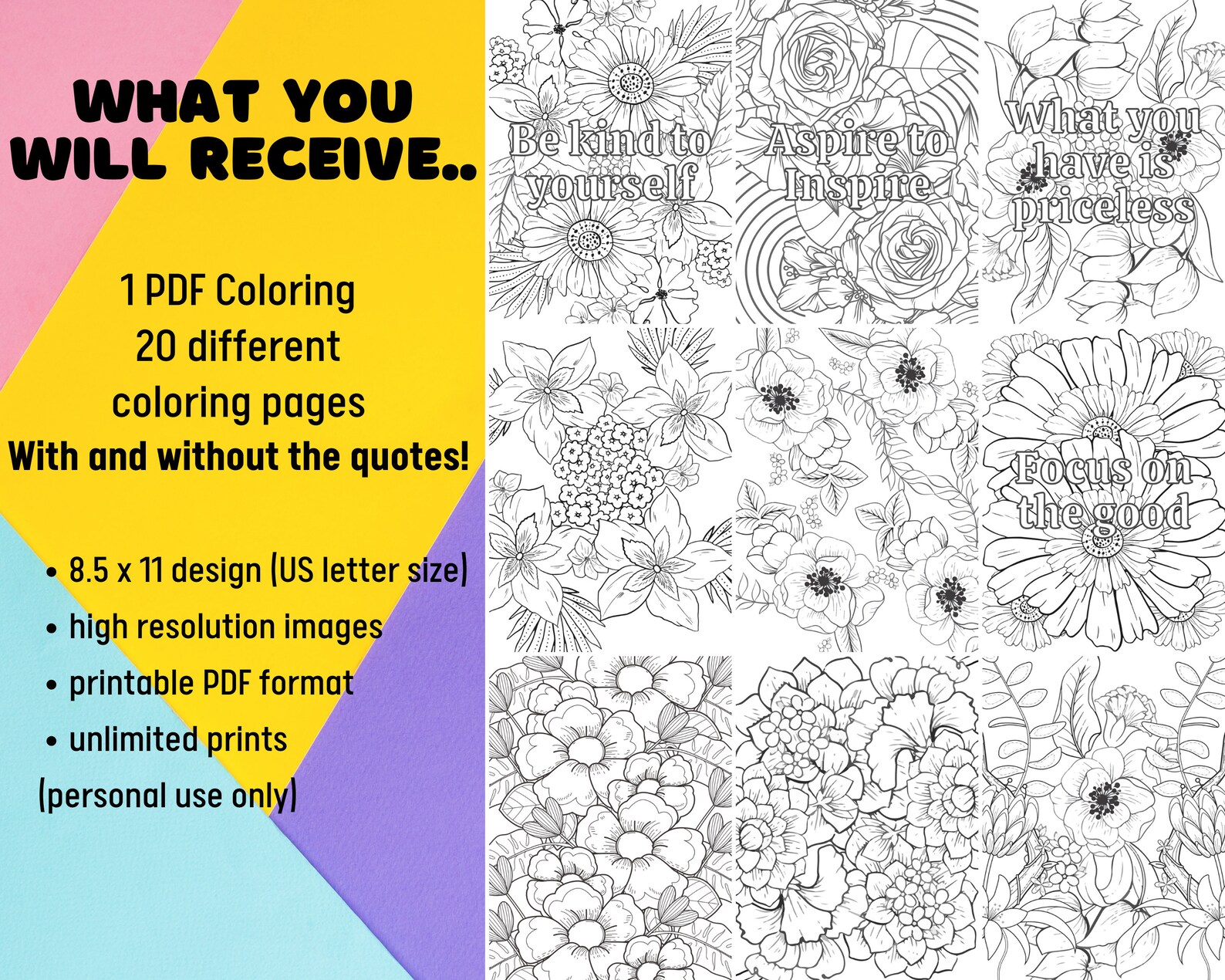 Adult Coloring Pages Inspirational Coloring Pages Stress Etsy adult-coloring-pages-inspirational-coloring-pages-stress-etsy
