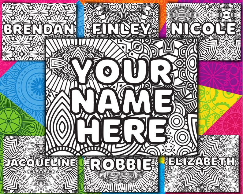 Custom Name Coloring Page, Personalized Coloring Sheet, Personalized ...