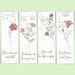 Printable Line Art Bookmark Set, Floral Aesthetic Bookmark for Women ...