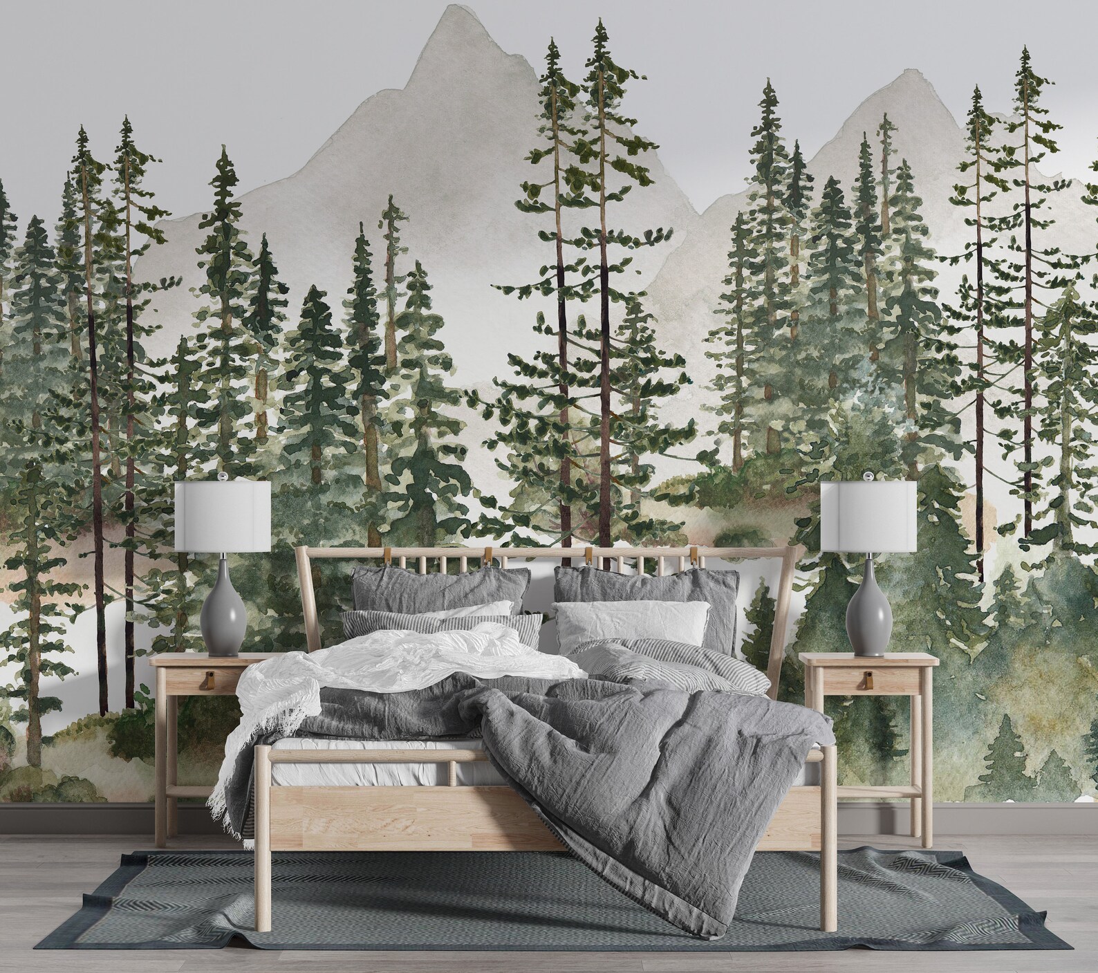 Temporary Wallpaper Forest Wallpaper Green Wallpaper Forest - Etsy Canada