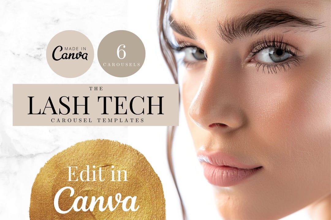 Lash Tech Carousel Post Template - Etsy
