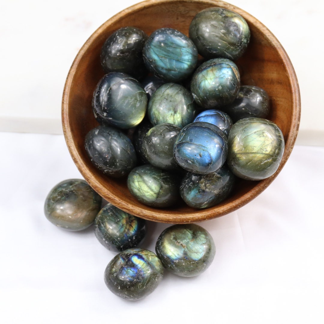 SIZES S|M|L Flashy Labradorite Tumble | Labradorite Tumbled ...