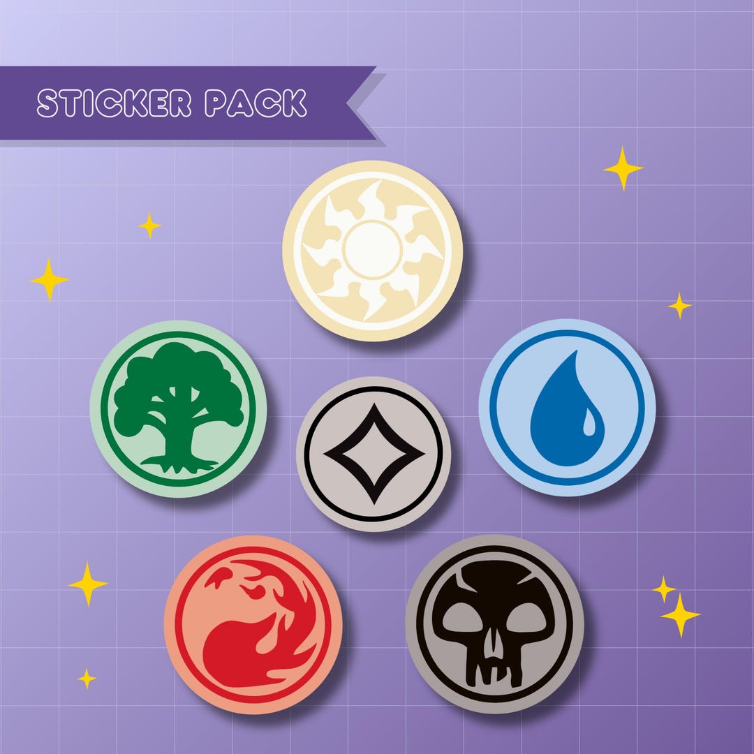 Mana Symbols Sticker Pack - Etsy