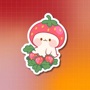 Strawberry Ghost Sticker Pack Die Cut Stickers - Etsy