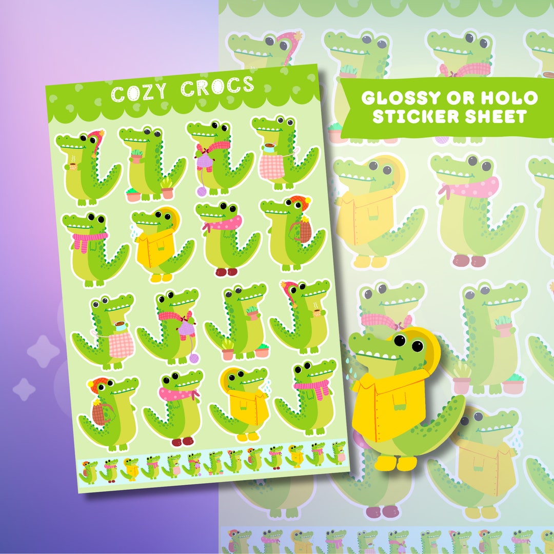 Cozy Crocs Sticker Sheet - Etsy