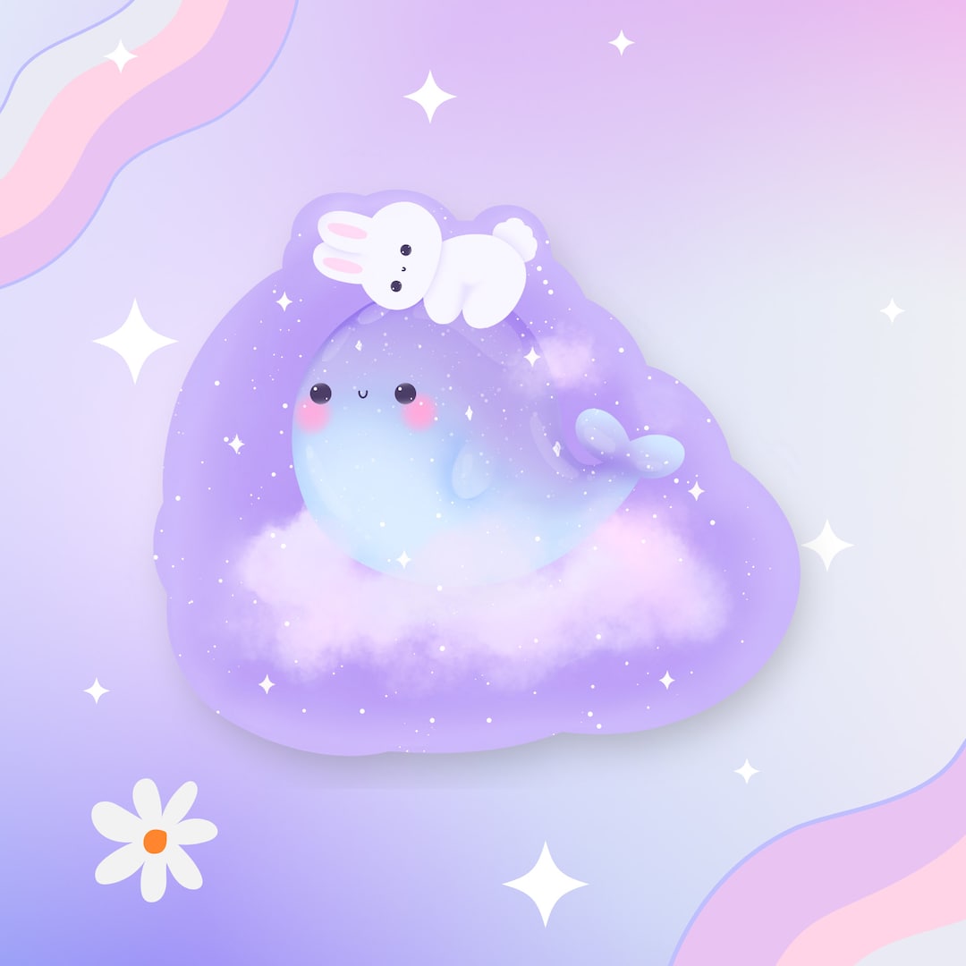 Bunny Cuddle Sticker - Etsy