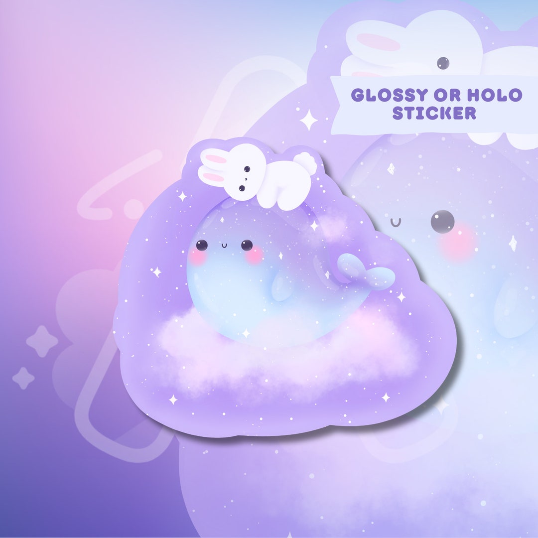 Bunny Cuddle Sticker - Etsy