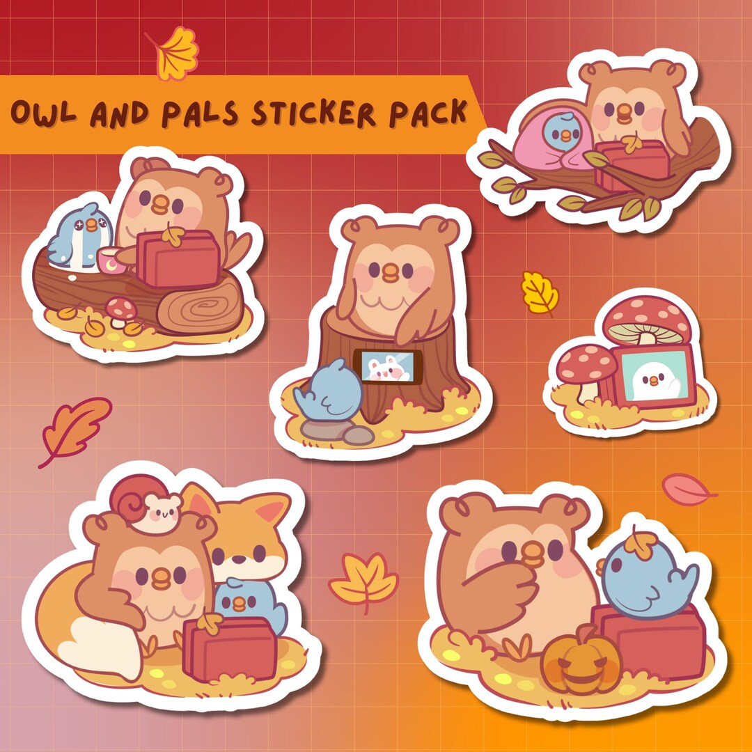 Owl and Pals Sticker Pack Die Cut Stickers - Etsy