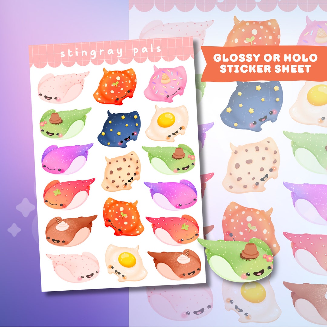 Stingray Pals Sticker Sheet - Etsy