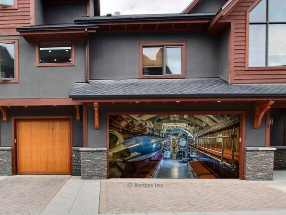 Custom Garage Door Murals Sectional Garage Door: Solid Wood Fortress