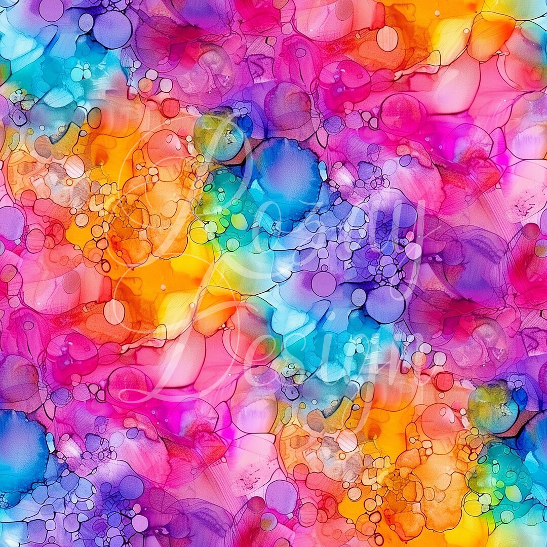 Bubble Alcohol Ink | Seamless Patterns | Instant Download | Printable ...