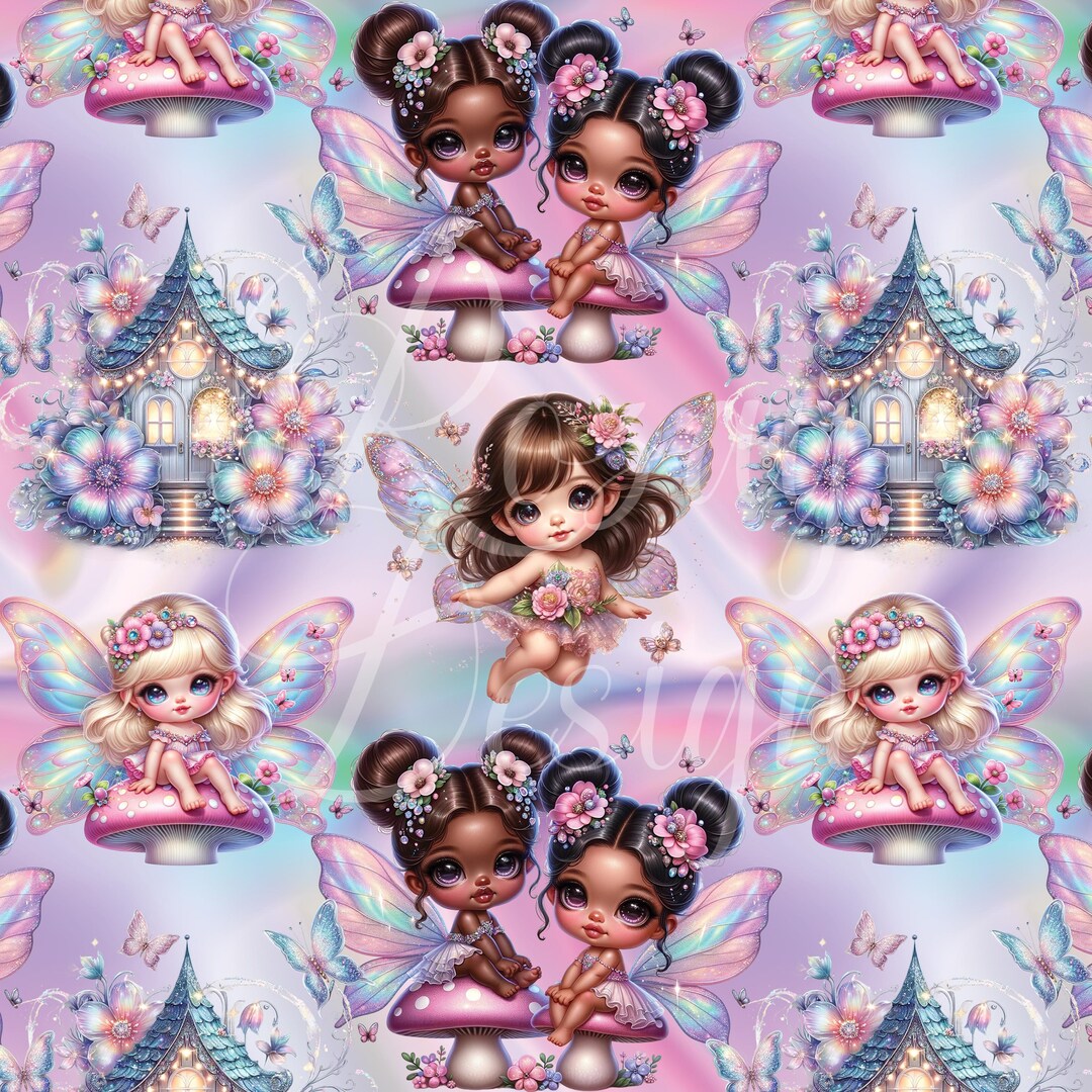 Fairies | Seamless Patterns | Instant Download | Printable Digital ...