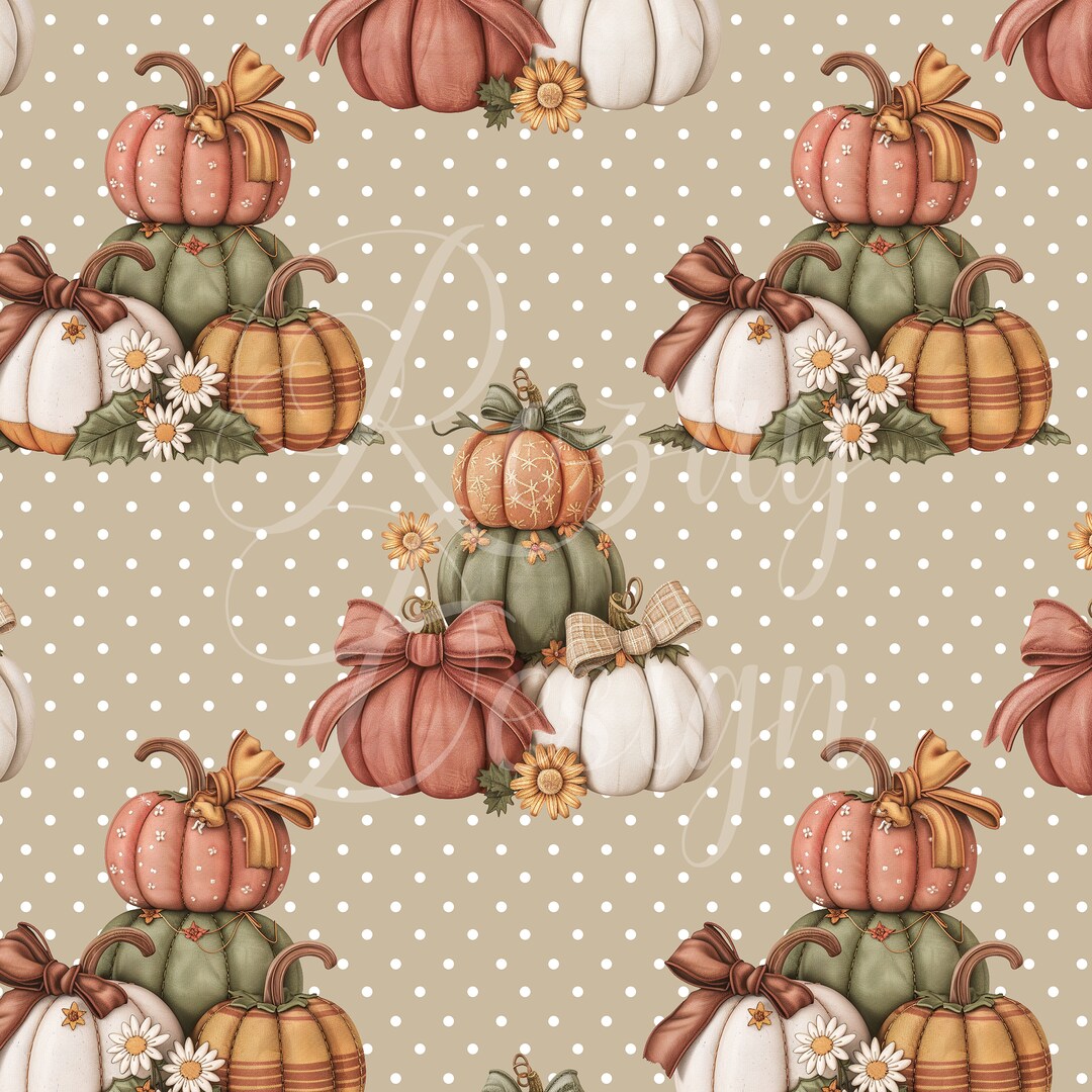 Fall Pumpkins | Fall | Autumn | Seamless Patterns | Instant Download ...