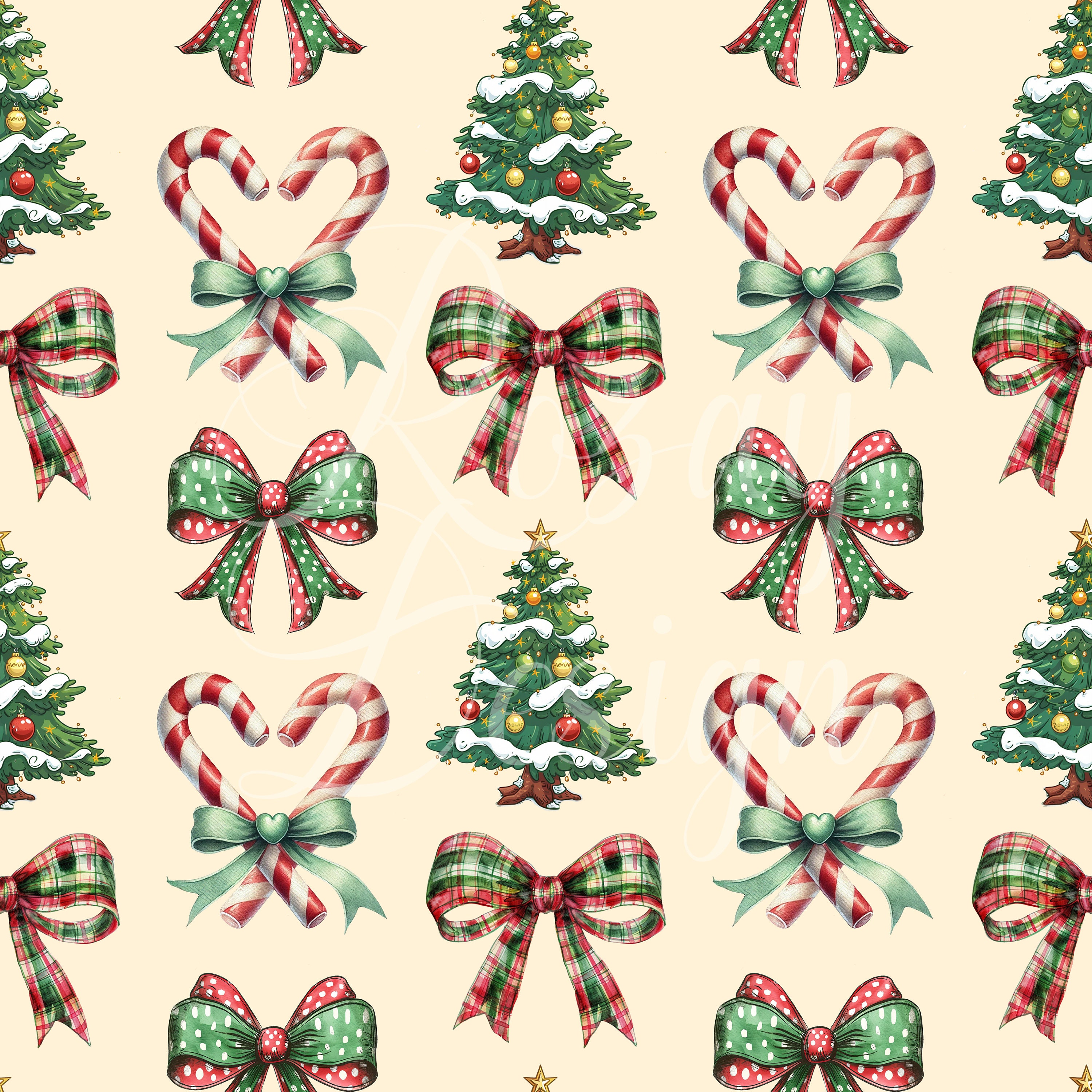 Coquette Christmas Christmas Seamless Patterns Instant Download ...