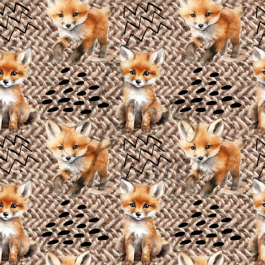 Foxes | Seamless Patterns | Instant Download | Printable Digital Paper ...