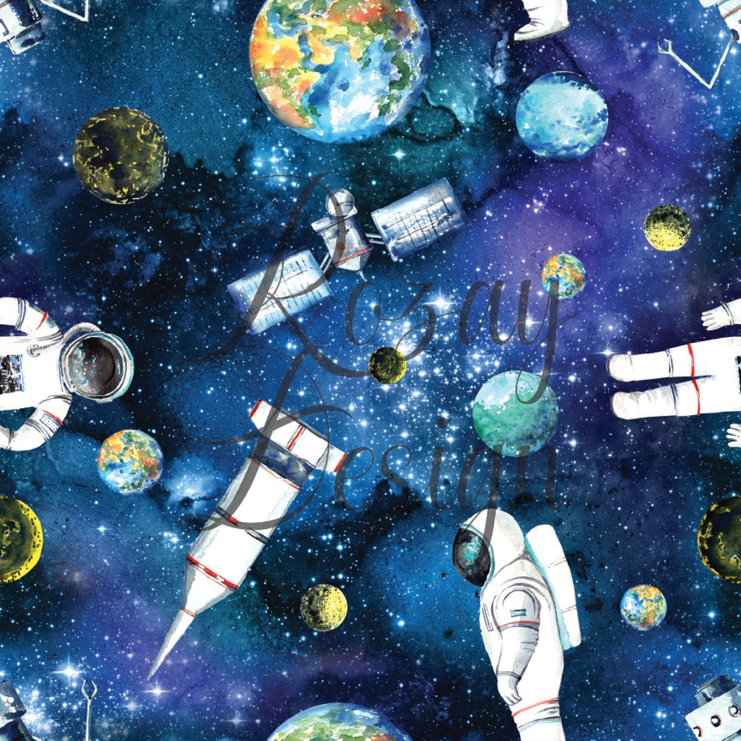 Seamless Pattern in Space Seamless Repeating Patterns Instant Download ...