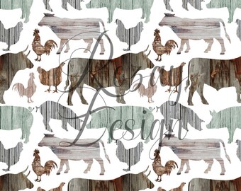 Seamless Farm Pattern - Etsy