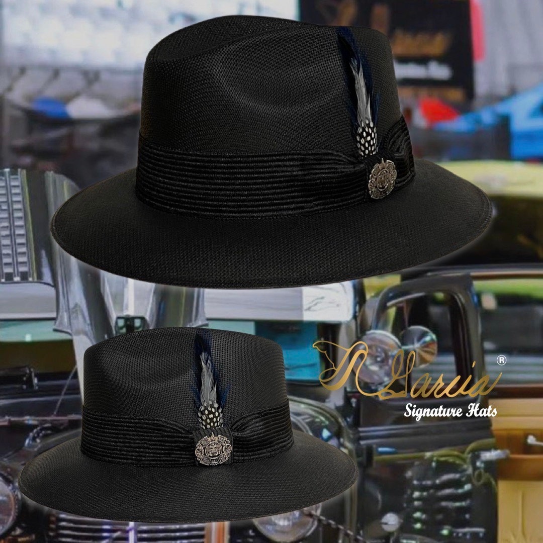 Black Golden Line Viejo Fedora W/ Aztec Garcia Signature Hat - Etsy