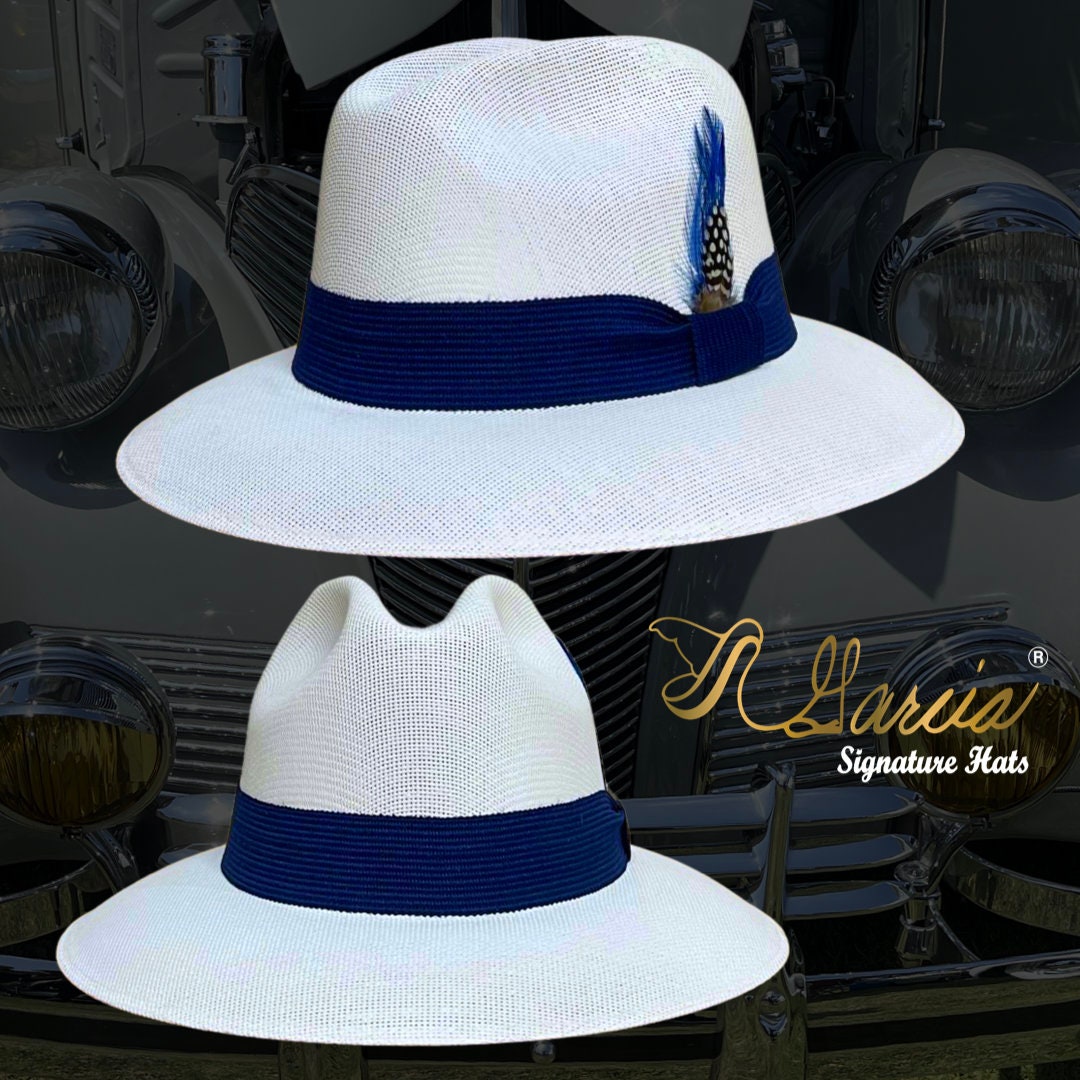 White Golden Line Pachuco Wide Brim Garcia Signature Hat - Etsy