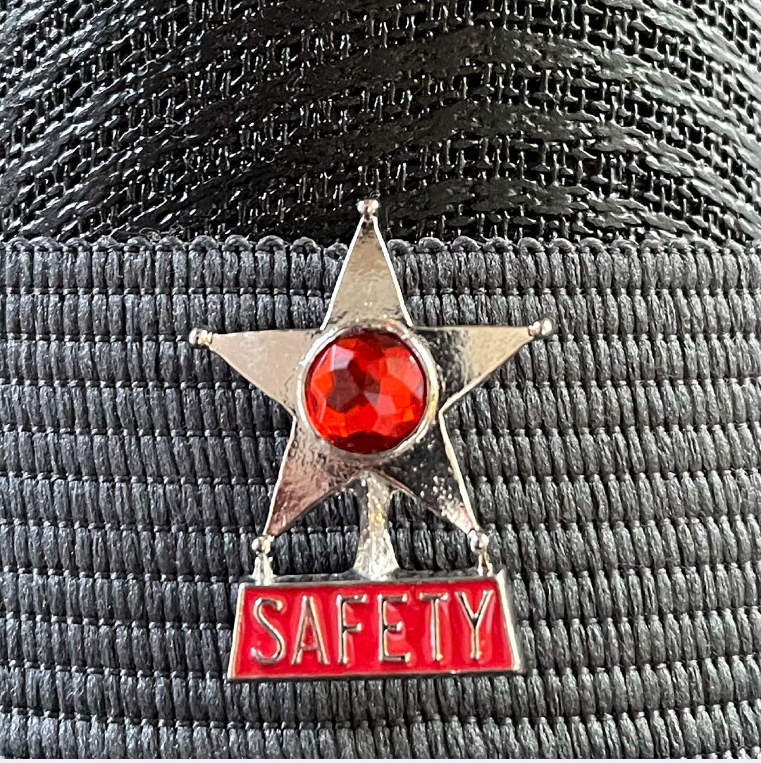 Red Safety Star Lapel Pin - Etsy