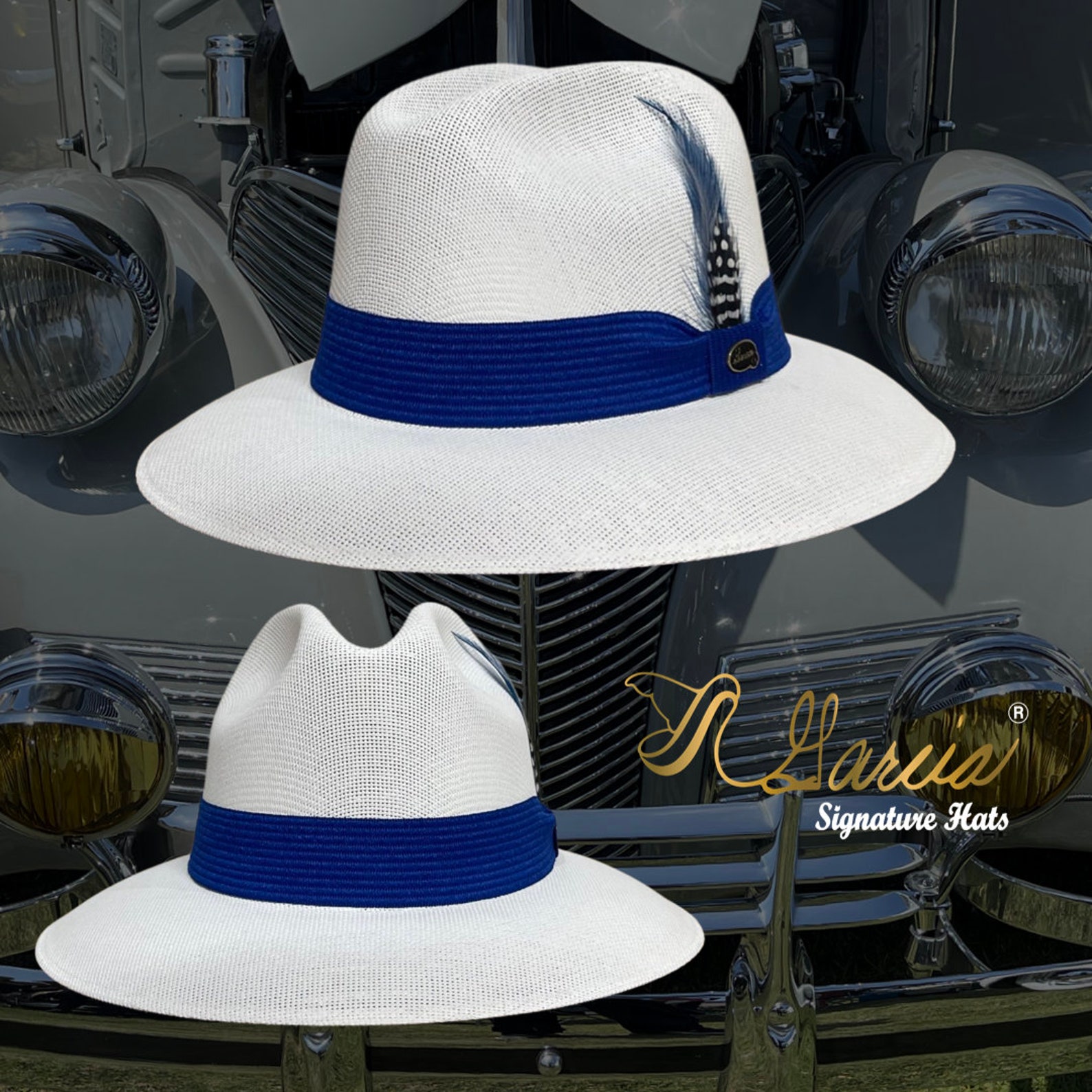 White Golden Line Pachuco Wide Brim Garcia Signature Hat - Etsy