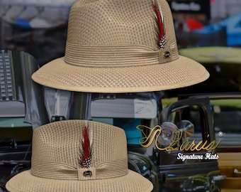Two Tone Khaki/coffee Bean Goldline Chingon Wide Brim Garcia Hat W ...