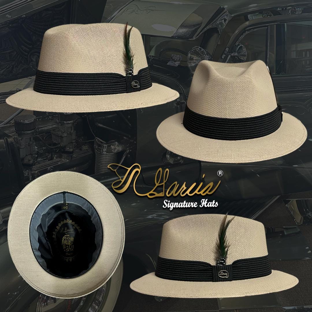 Khaki Golden Line Short Brim Fedora Garcia Signature Hat - Etsy