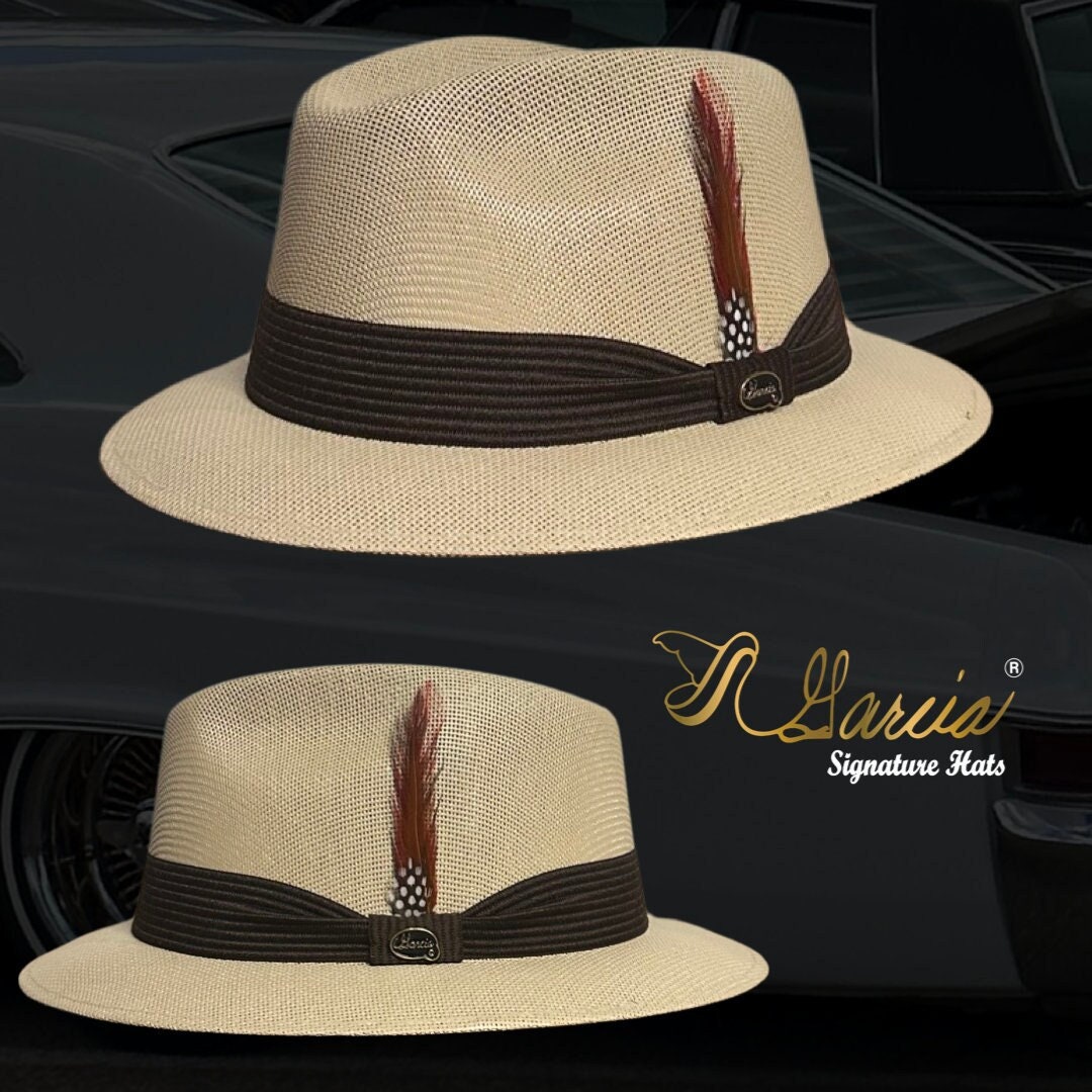 Kaki Golden Line Short Brim Viejo Fedora Garcia Signature Hat - Etsy