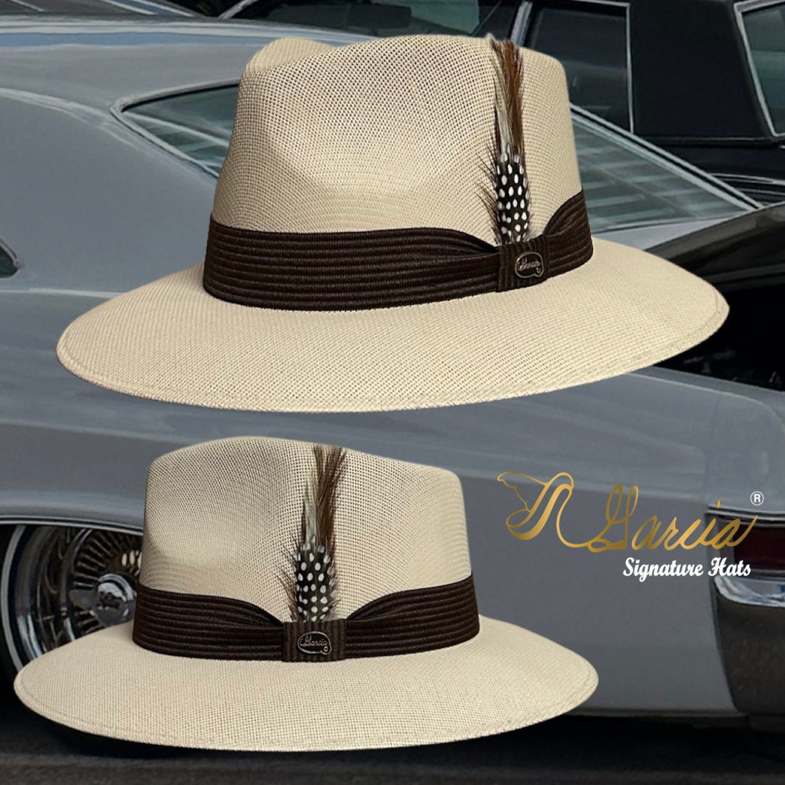 Kaki Golden Line Tin Tan Fedora Garcia Signature Hat - Etsy