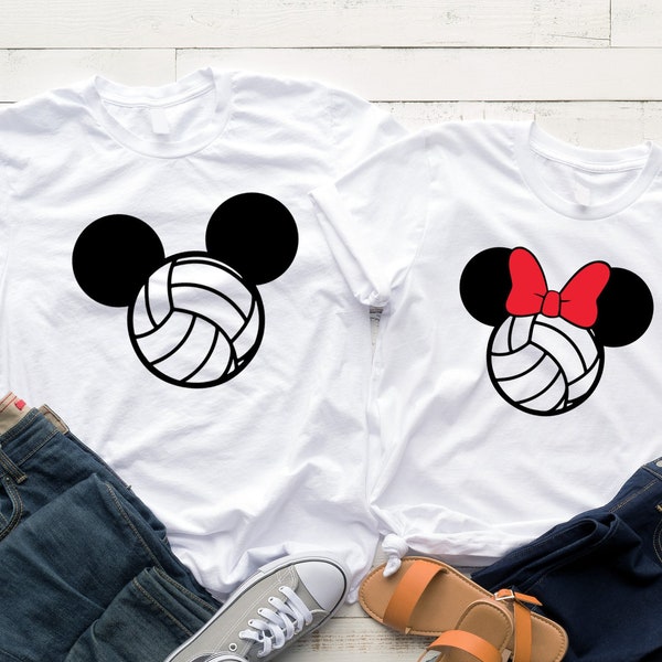 Mickey and Minnie Volleyball Svg - Etsy