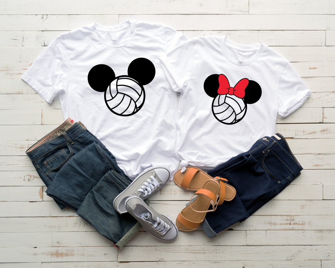 Disney Volleyball Mickey and Minnie Shirtvolleyball Game - Etsy