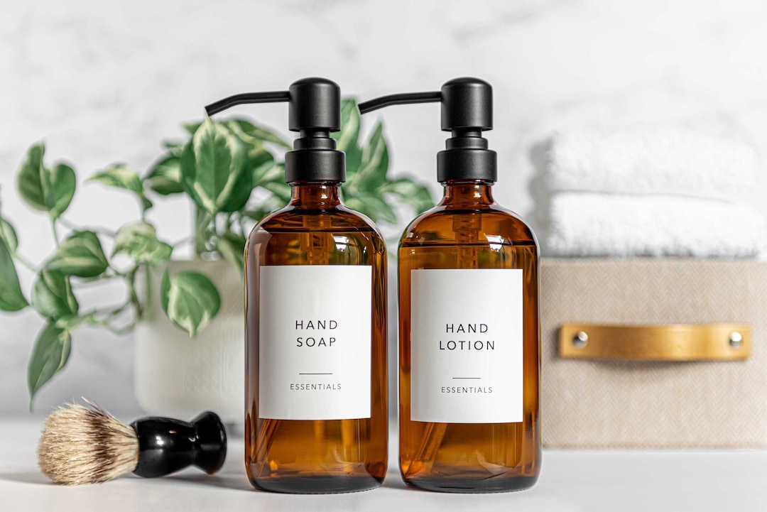 Bath & Beauty Labels (minimal Design) • Water Resistant • Modern Home ...