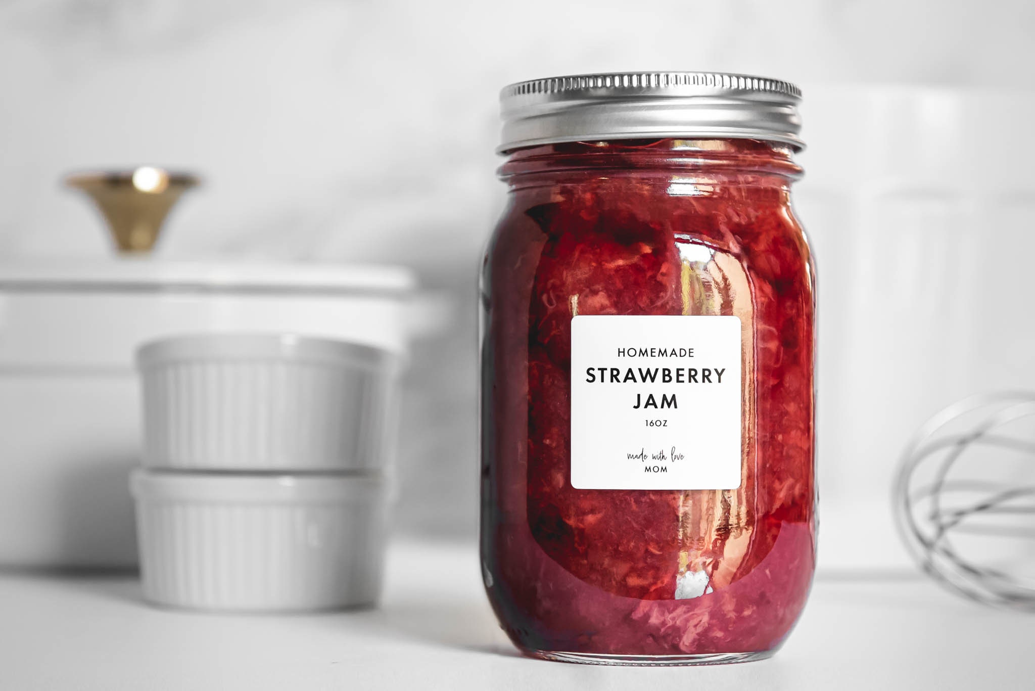 Jam Canning Labels (modern Design) • Minimalist Personalized Mason Jar ...