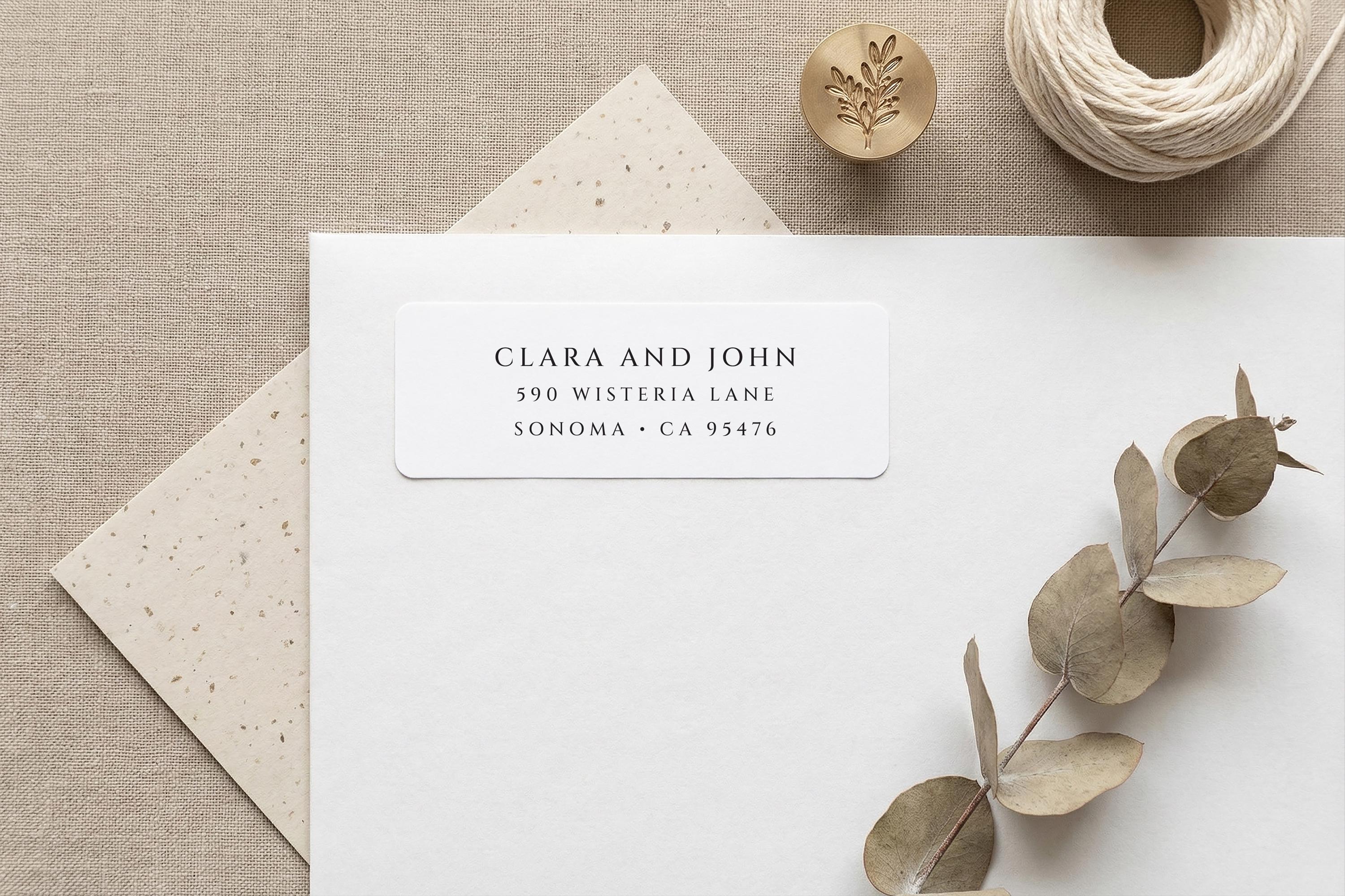 Modern Minimalist Return Address Labels • Personalized Self-adhesive ...