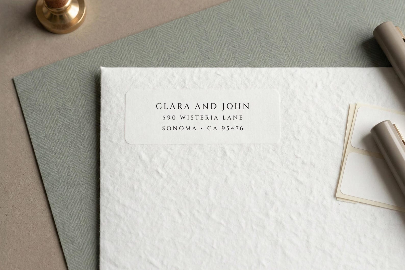 Modern Minimalist Return Address Labels • Personalized Self-adhesive ...