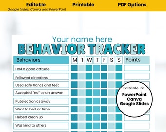 Traffic Light Behavior Chart, Printable Behavior Chart for Kids - Etsy ...