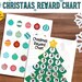 Christmas Reward Chart, Printable Behavior Chart for Kids, Christmas ...
