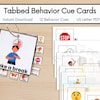 Printable Behavior Cue Cards Visual Cue Cards Calming Strategy Cards ...