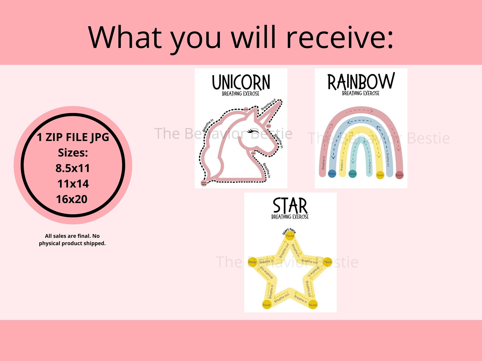 Breathing Exercises for Kids Unicorn Breathing Exercise Set Finger ...