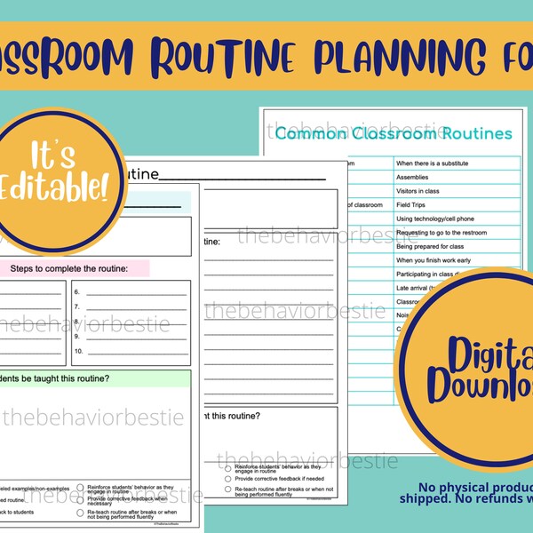 Routine Planning - Etsy