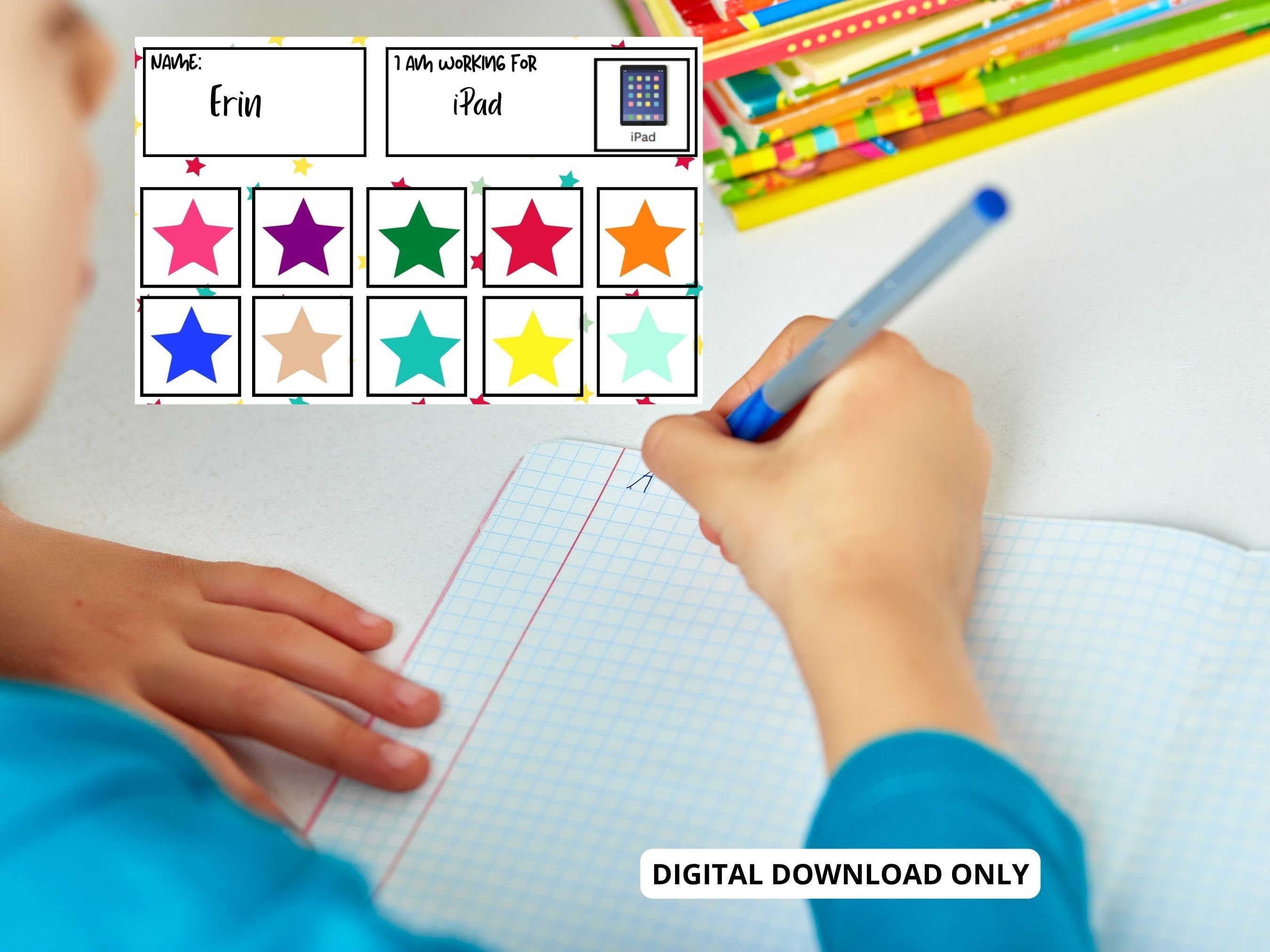 Star Sticker Chart Star Reward Chart Printable Star Token Board Star ...