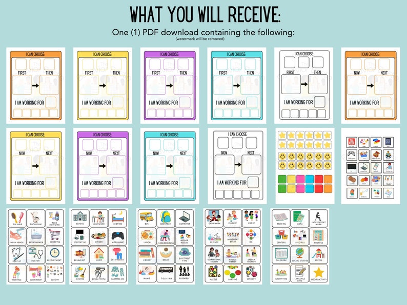 First-then & Now-next Board With Tokens: Autism Visual Schedule, ABA ...